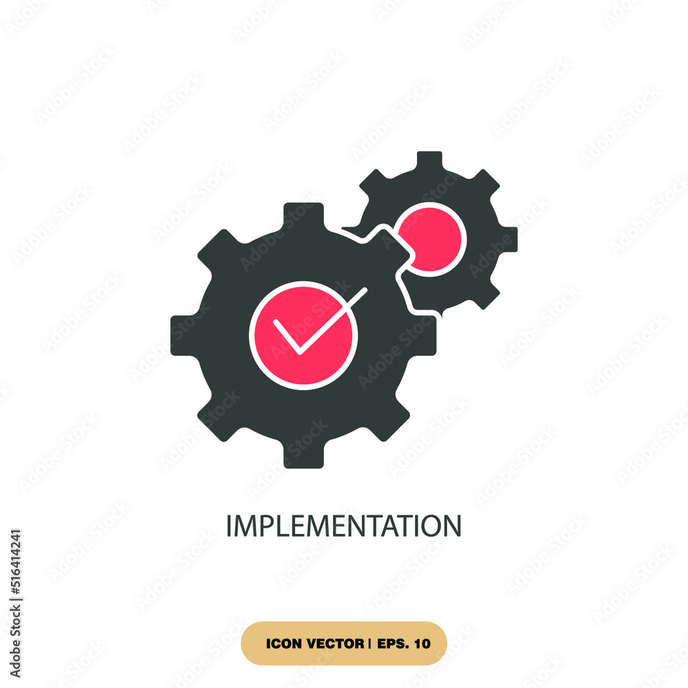 implementation icons symbol vector elements for infographic web Stock ...