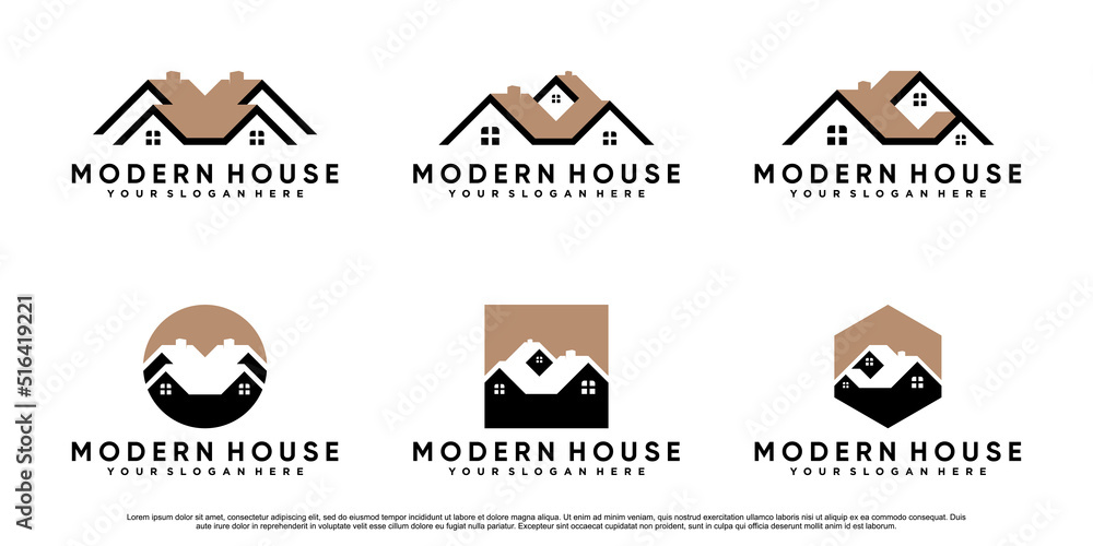 Set of house logo design inspiration with creative modern concept ...