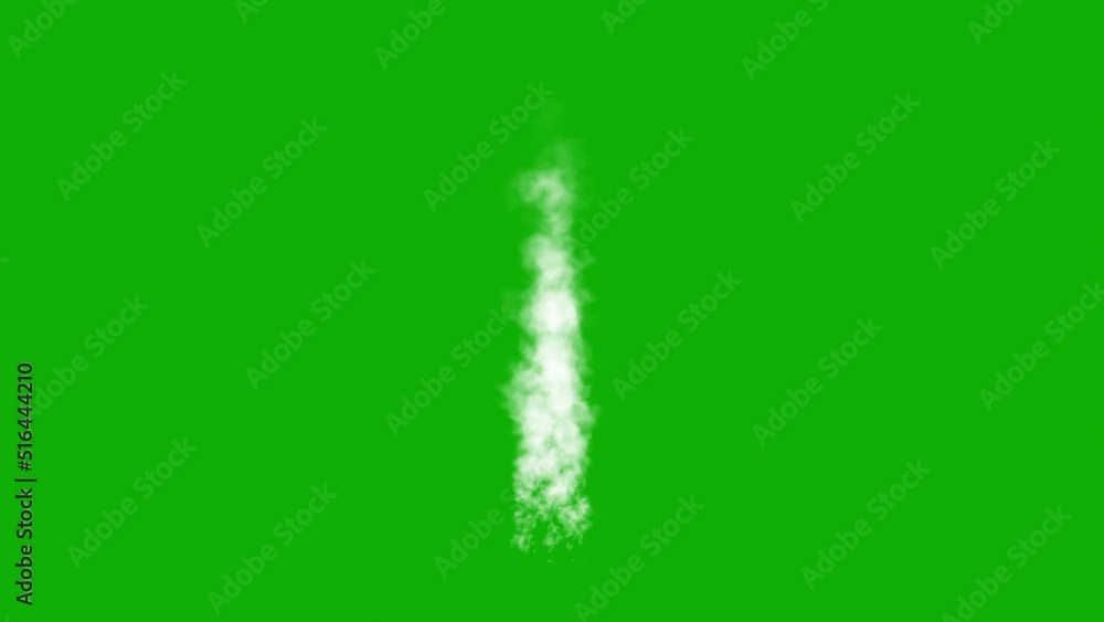 Rising exploding gray smoke on a green screen background Stock Video ...