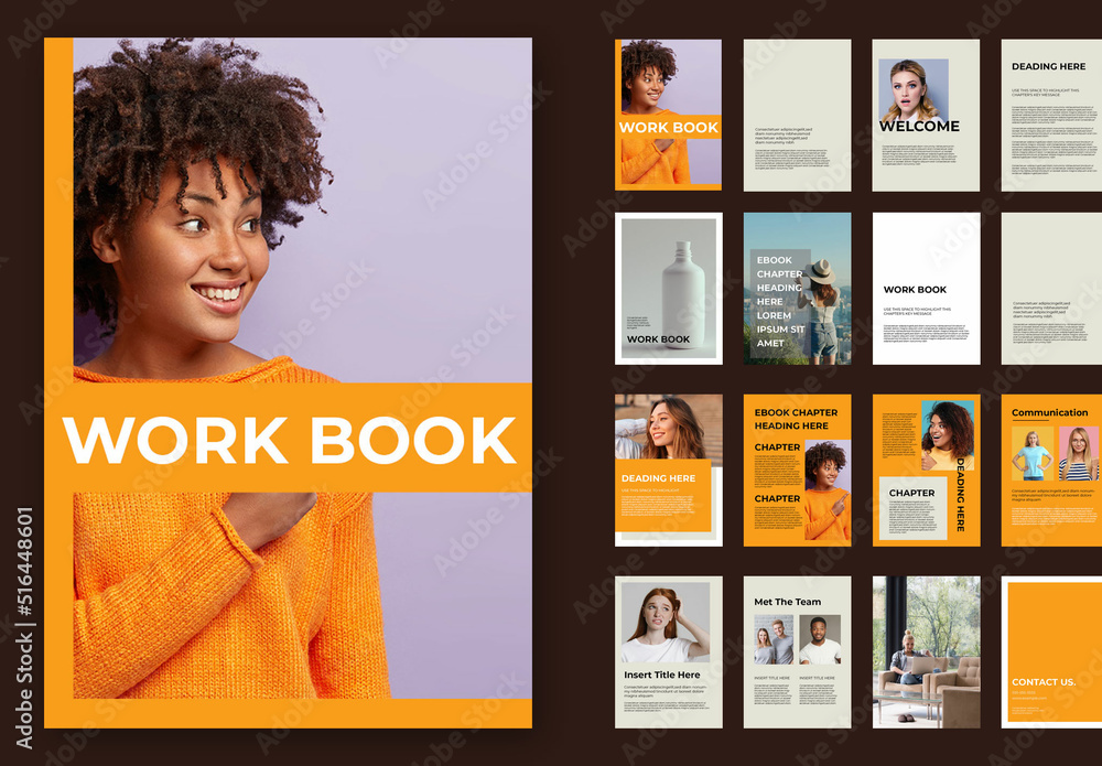 Work Book Layout Stock Template | Adobe Stock
