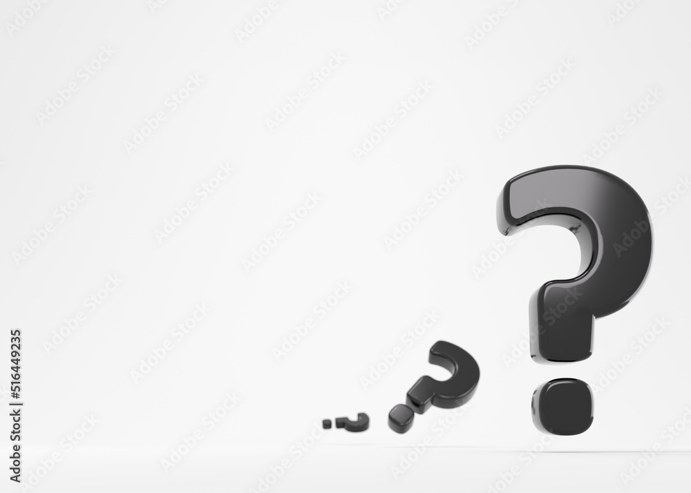 Black question marks over white studio background. Stock Illustration ...