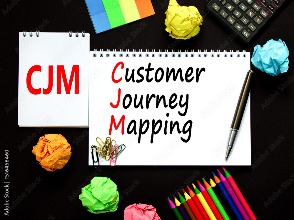 CJM customer journey mapping symbol. Concept words CJM customer journey ... CJM customer journey mapping symbol. Concept words CJM customer journey ...