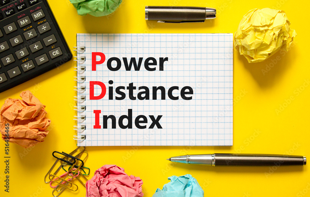 PDI power distance index symbol. Concept words PDI power distance index ...