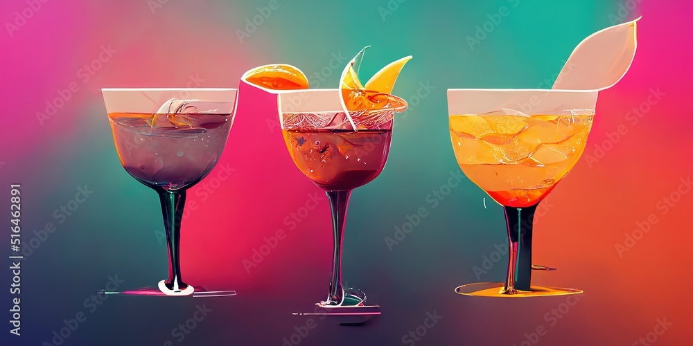 Cocktail drinks summer party fun time poster cocktails design template ...