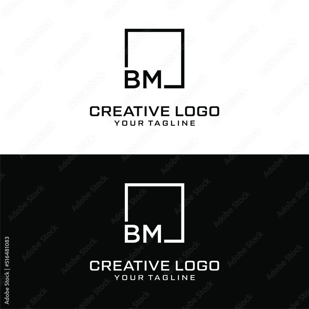 Creative letter bm logo design vektor Stock Vector | Adobe Stock