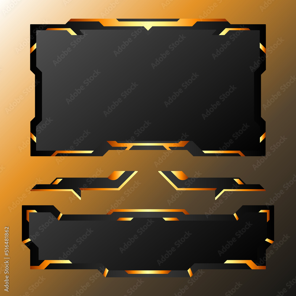 Abstract streaming overlay live video broadcast border frame, with ...