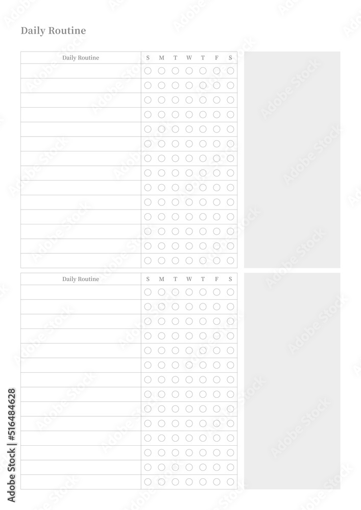 Note, scheduler, diary, calendar planner document template illustration ...
