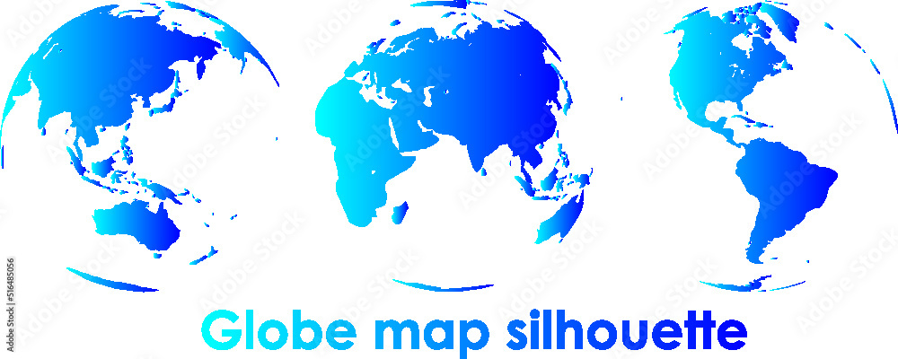 Global map silhouette. Vector illustration. Stock Vector | Adobe Stock
