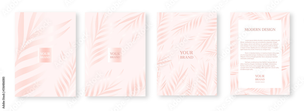 Modern white cover design set. Creative fashionable background with ...