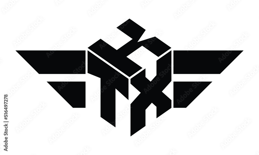 KTX three letter gaming logo in polygon cube shape logo design vector ...