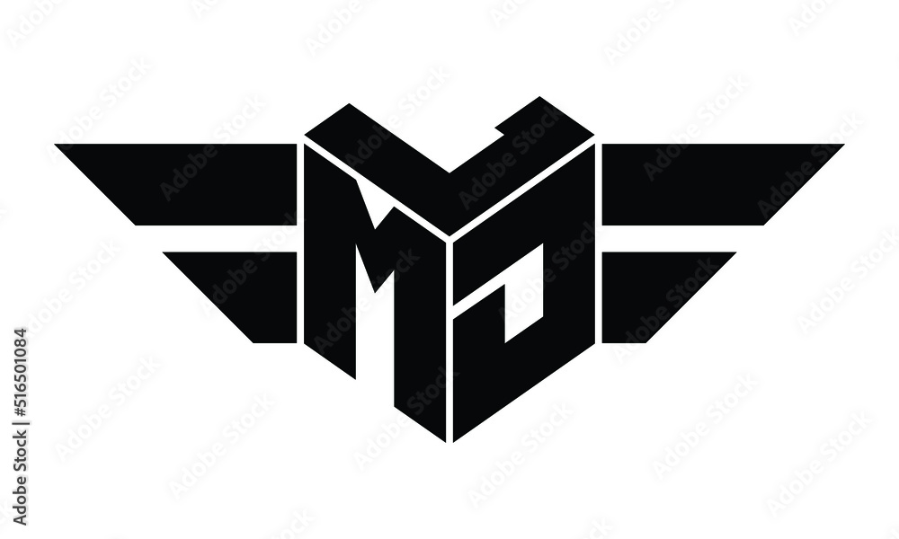 LMD three letter gaming logo in polygon cube shape logo design vector ...