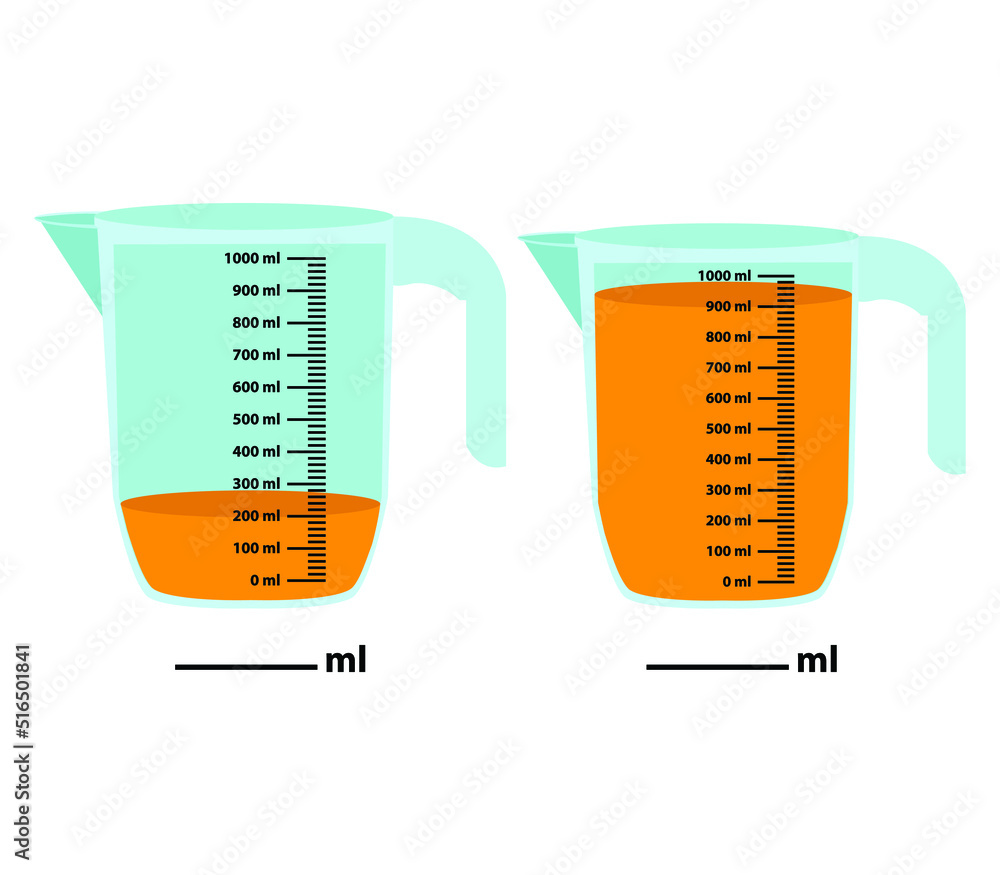 Scale measuring jug 200ml - 900ml. with measuring scale. Beaker for ...