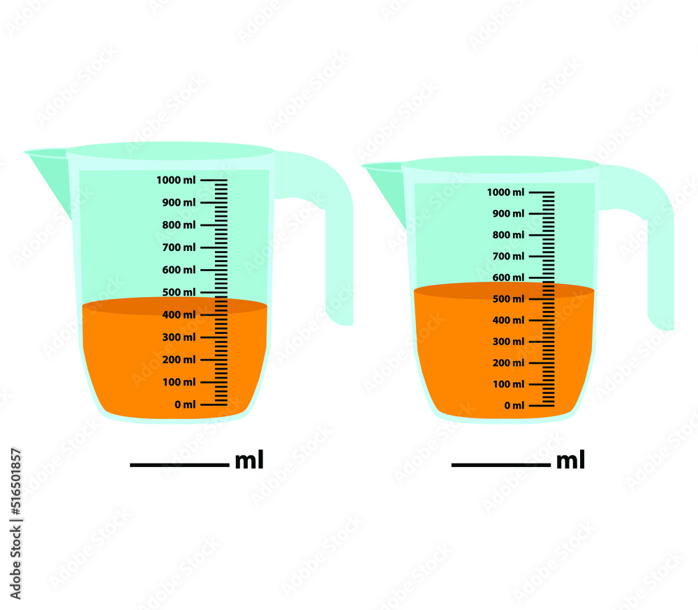 Scale measuring jug 400ml - 500ml. with measuring scale. Beaker for ...