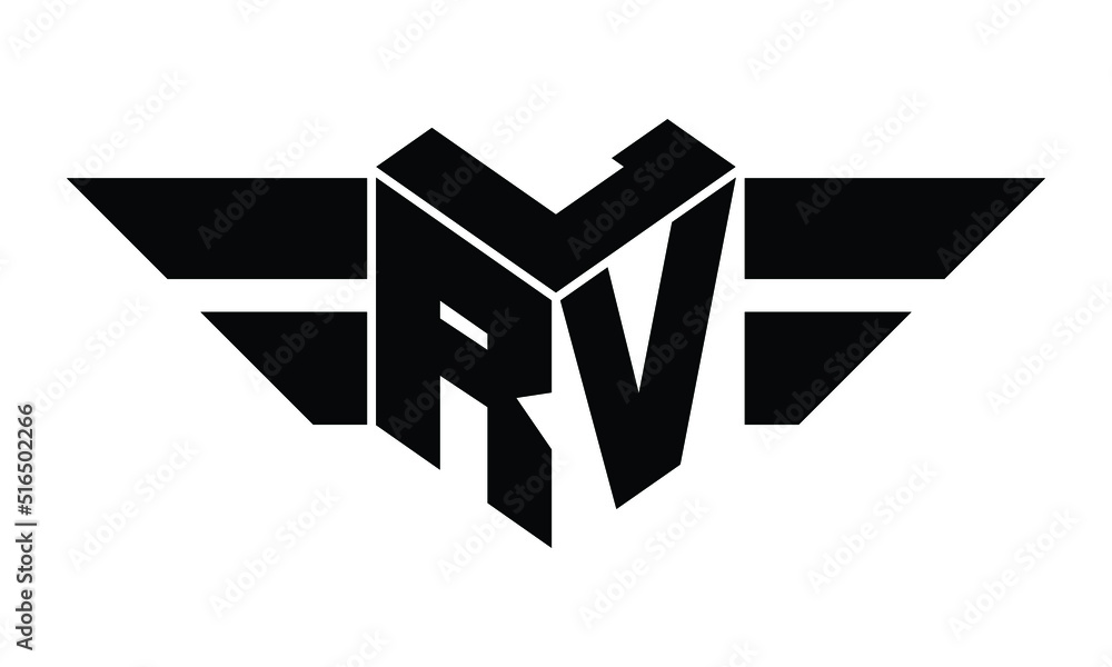 LRV three letter gaming logo in polygon cube shape logo design vector ...