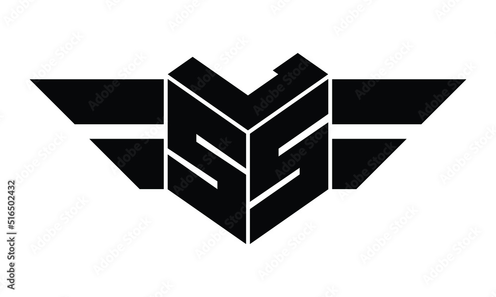 LSS three letter gaming logo in polygon cube shape logo design vector ...