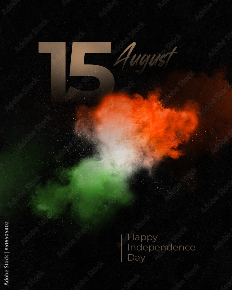 15 August Independence day celebration poster or banner background ...