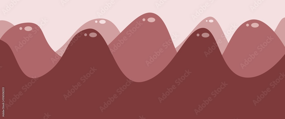 Mountain layers flat illustration, perfect for desktop background ...