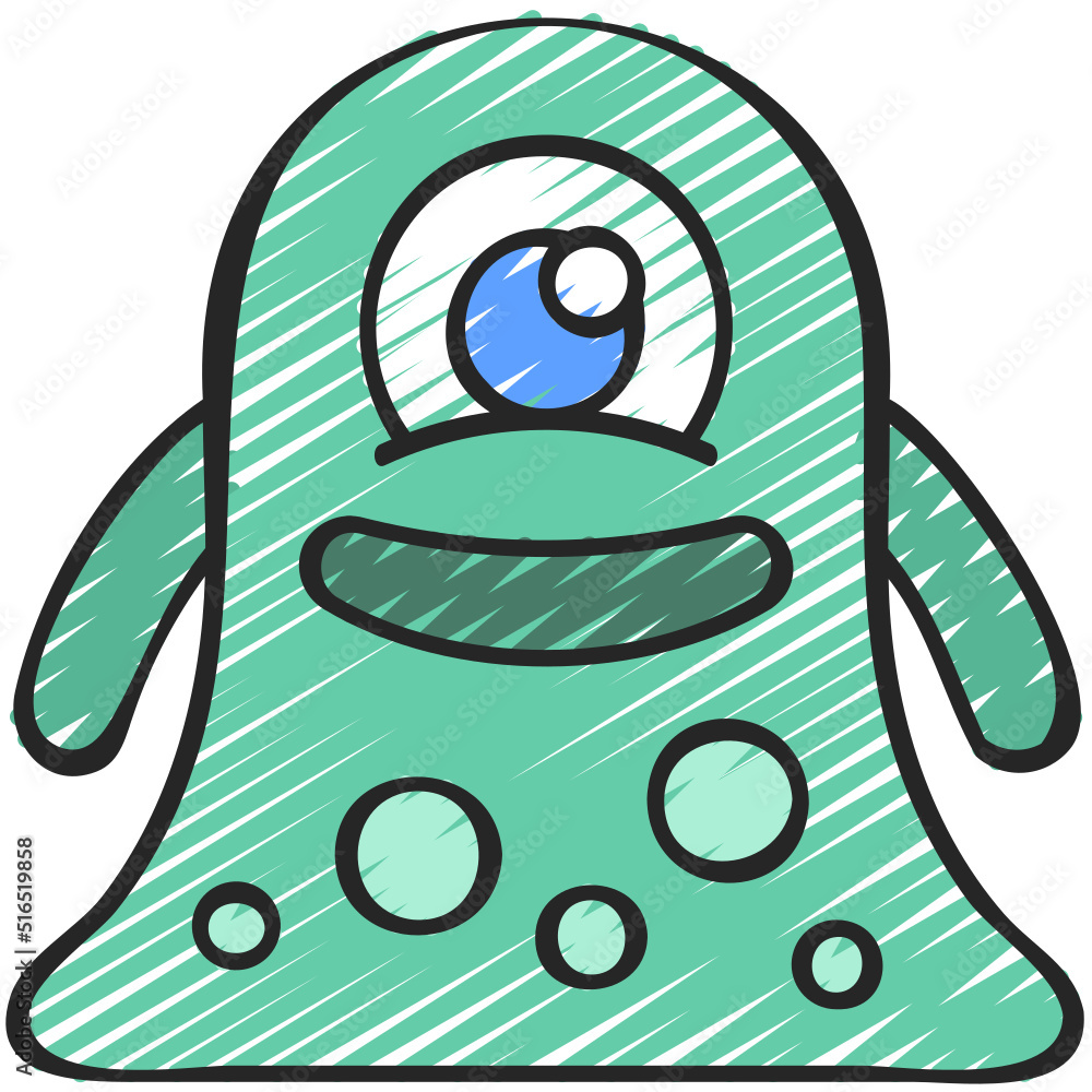 Blob Monster Icon Stock Vector | Adobe Stock