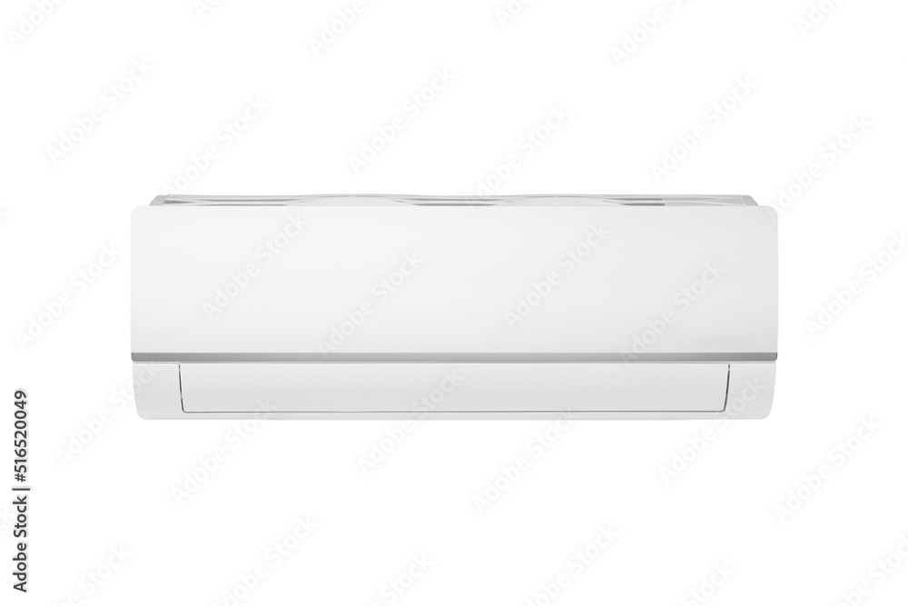 Foto de White air conditioner isolated on white background. Cold wind ...