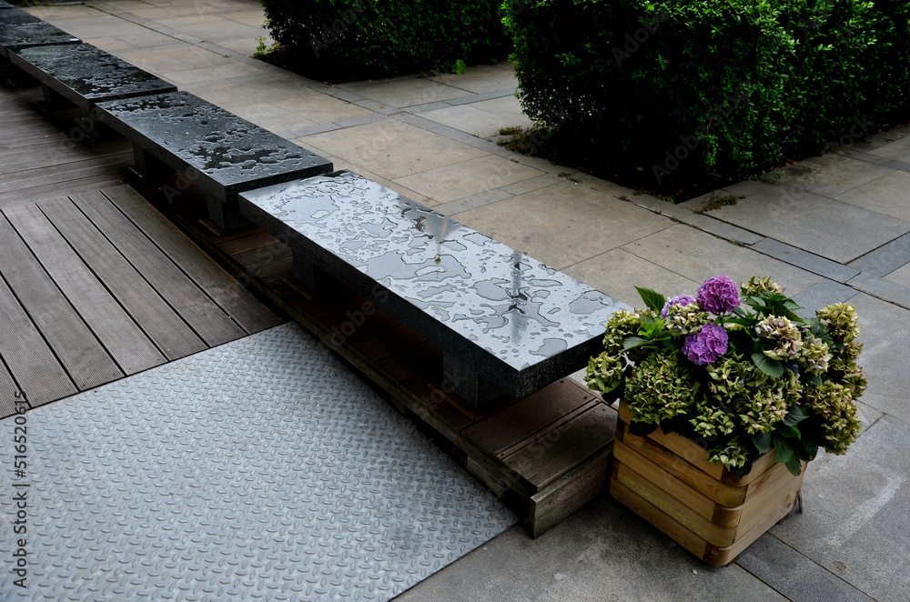 tropical wood plank ramp with wheelchair specially adapted for ...