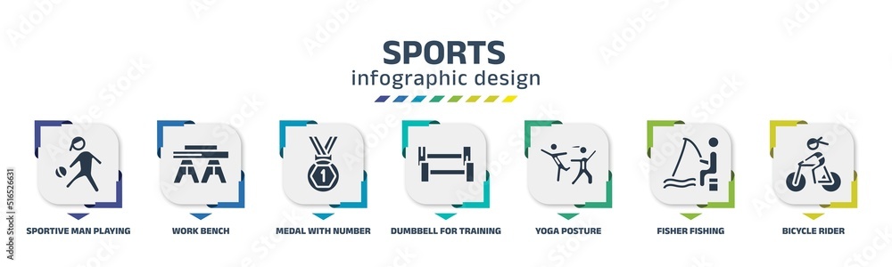 sports infographic design template with sportive man playing with a ...