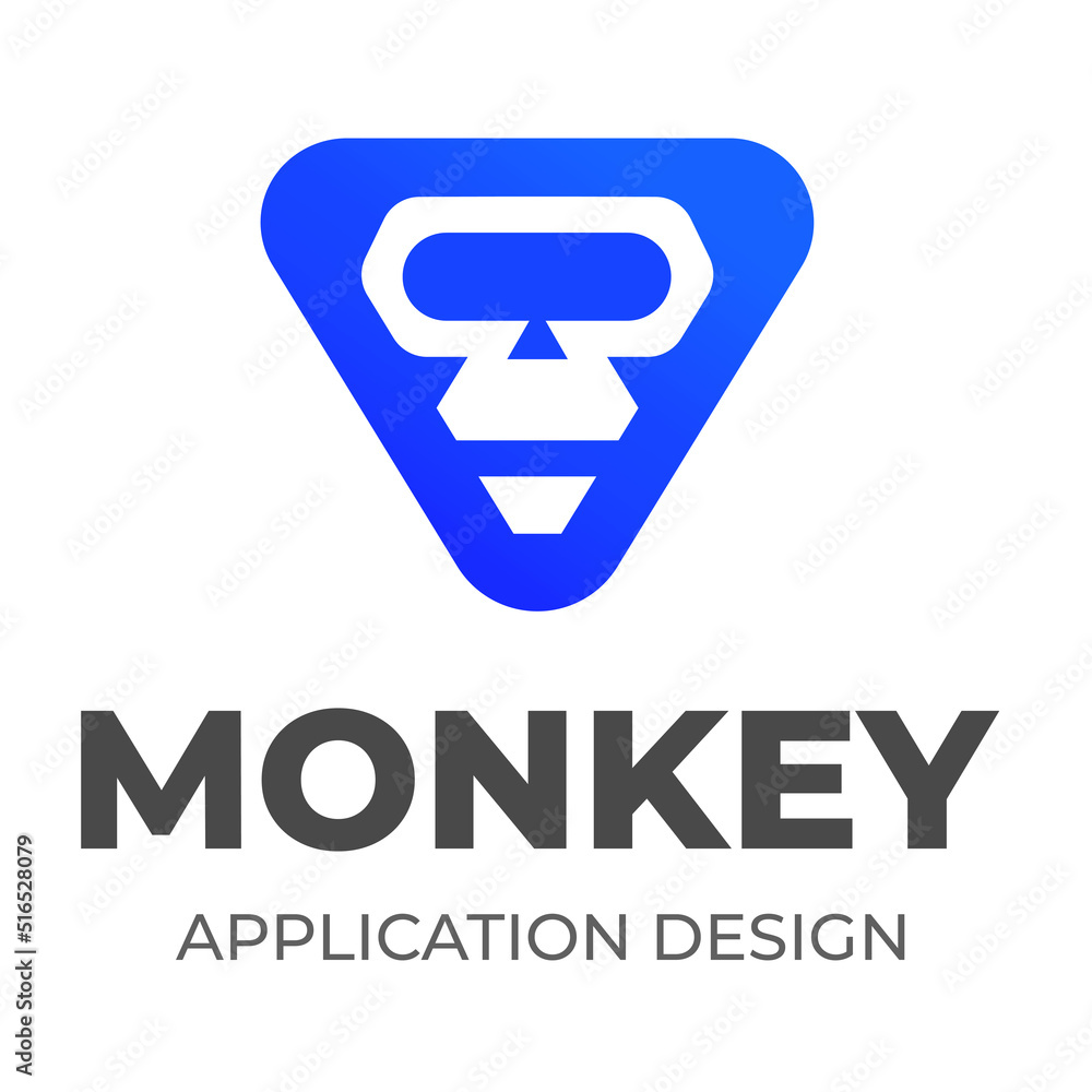Monkey logo Stock Vector | Adobe Stock