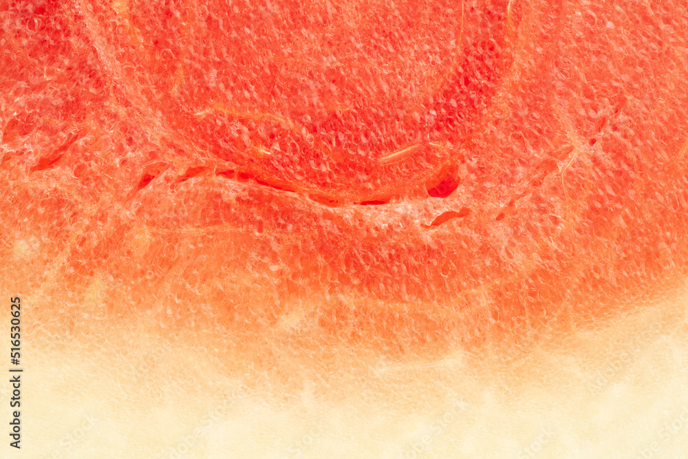 Extreme (micro / macro ) close-up of pink organic watermelon (citrullus ...