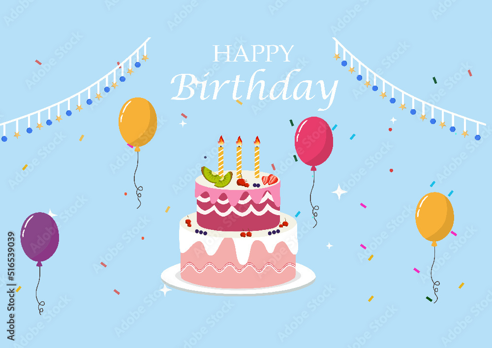 happy birthday, birthday cake, celebration, happiness, animation ...