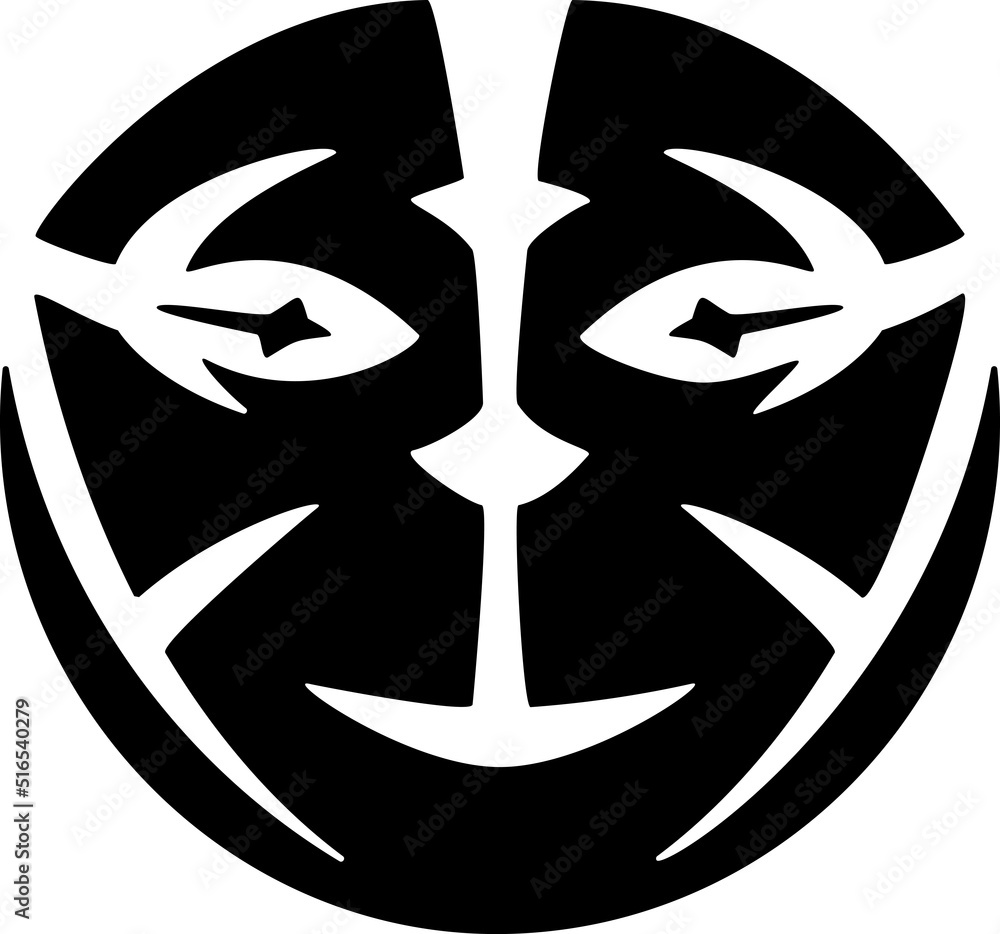 Tribal Mask - Mask Shapes Symbol, Mask Silhouette Stencil Stock Vector ...