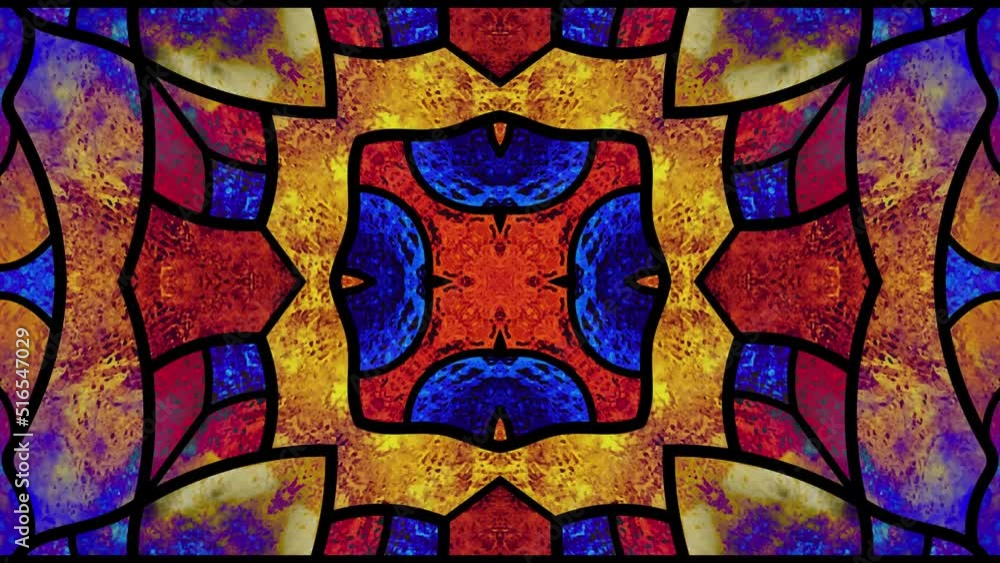 Night party background with stained glass window. Light. Seamless ...