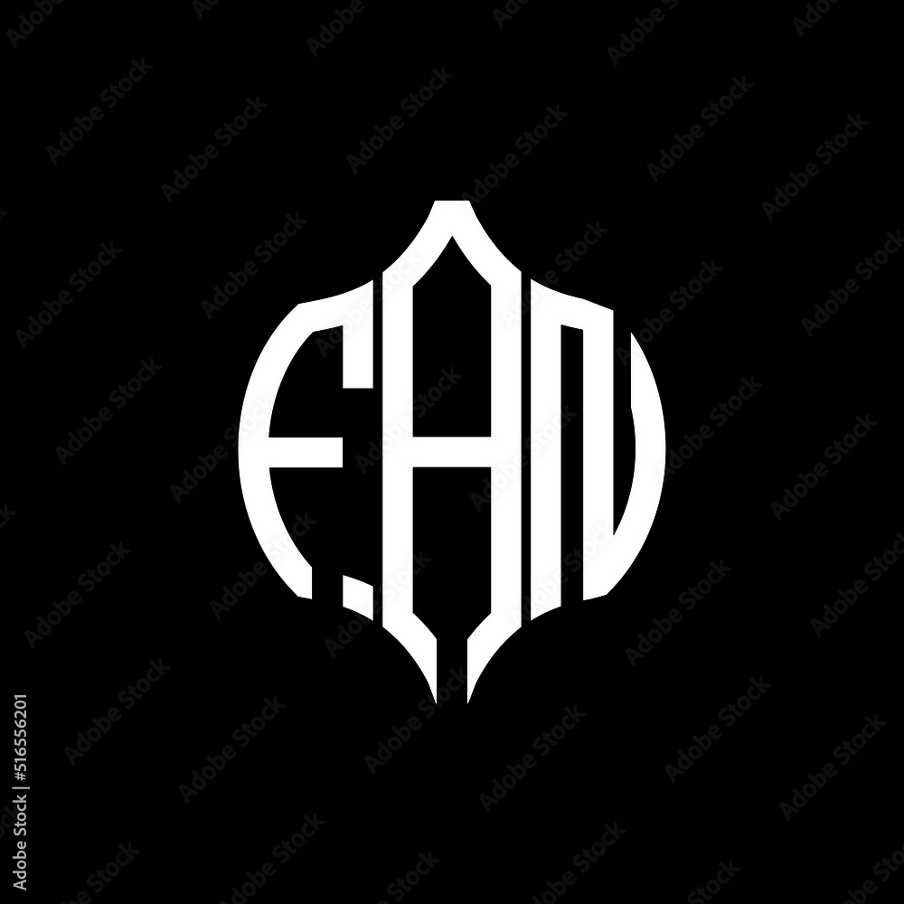 FAN letter logo. FAN best black background vector image. FAN Monogram ...
