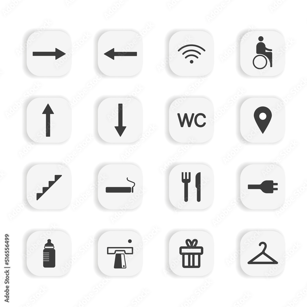 Wayfinding signage Stock Vector | Adobe Stock