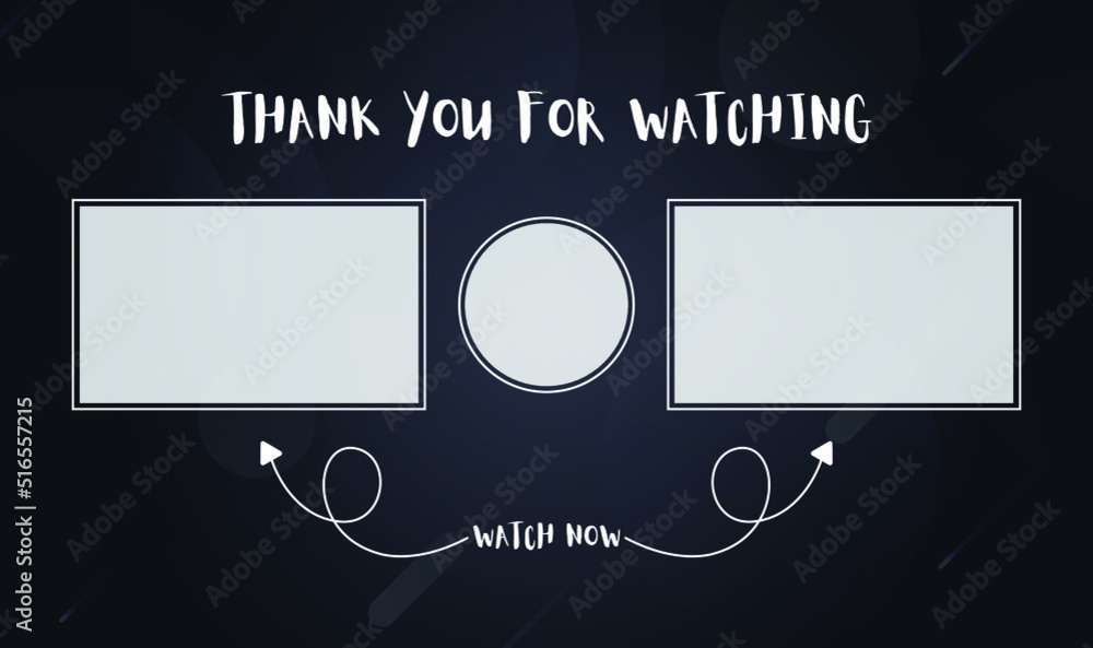 Youtube End Screen with orange design and orange lines. Youtube Video ...