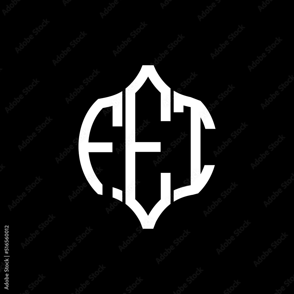 FET letter logo. FET best black background vector image. FET Monogram ...