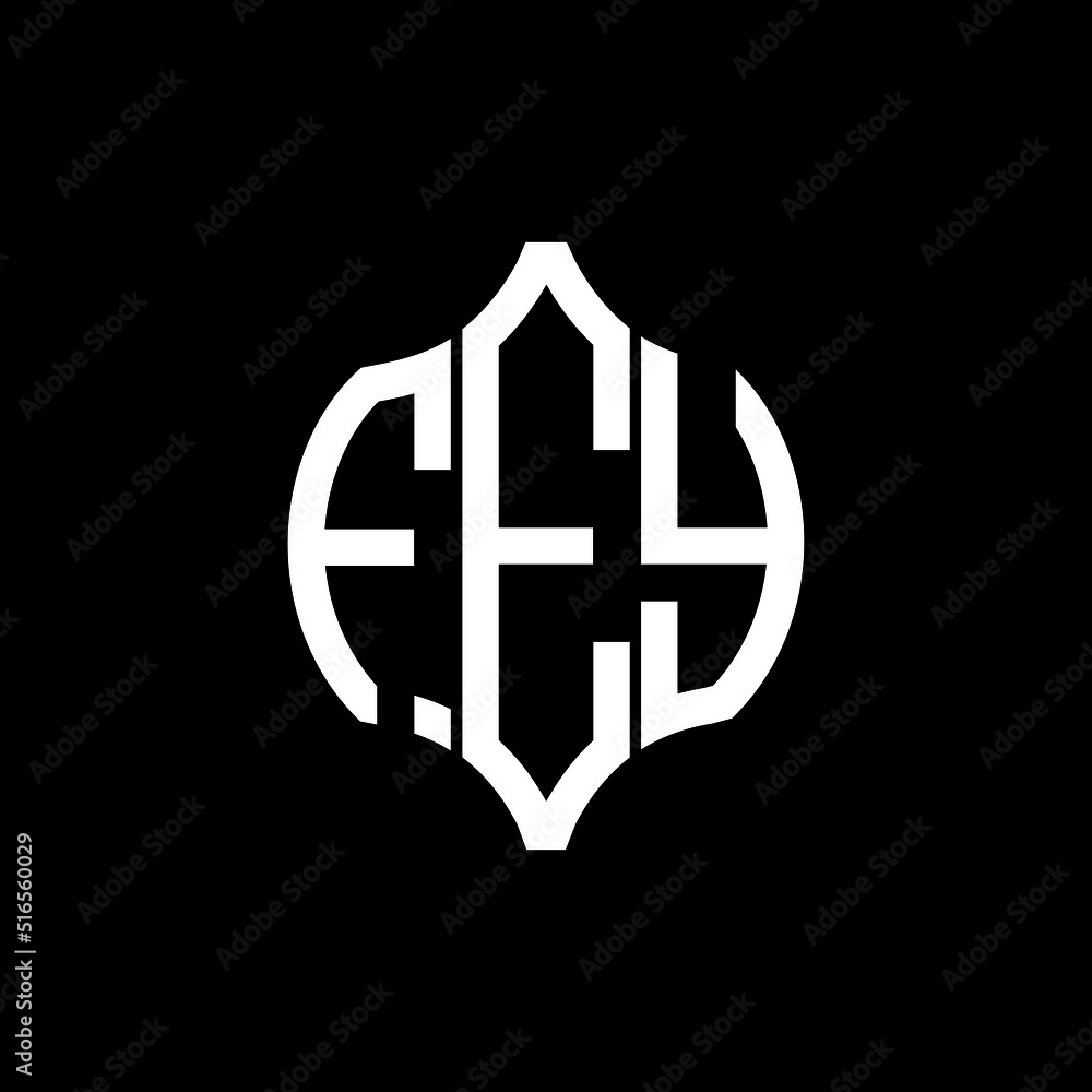 FEY letter logo. FEY best black background vector image. FEY Monogram ...