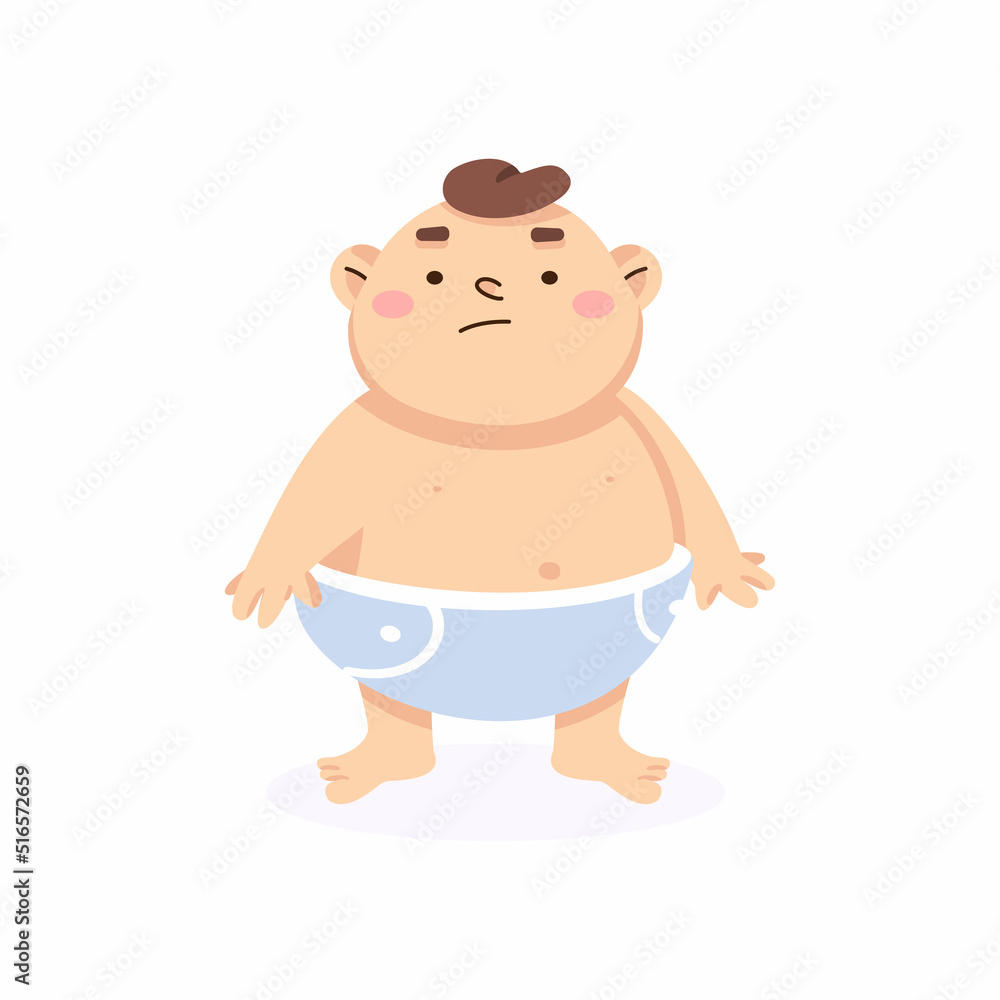 Little boy caught by surprise. Sad child character. Caught off guard ...