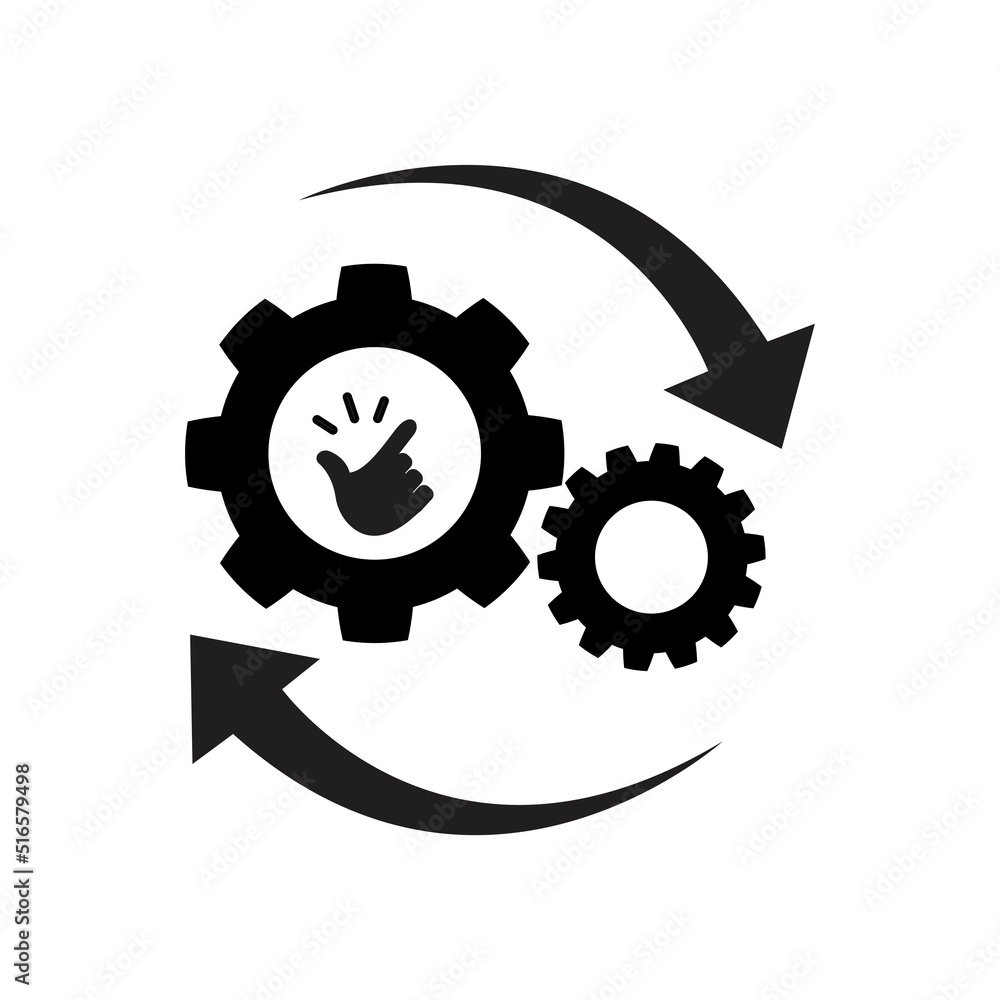 Easy operation icon in flat style. Easy process symbol for your web ...