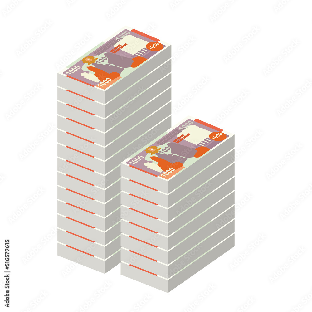 Somali Shilling Vector Illustration. Somalia money set bundle banknotes ...