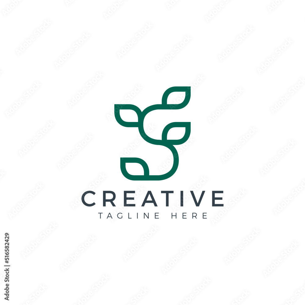 Letter S Nature Logo Vector. Initial S Leaf Monogram Logo Identity for ...