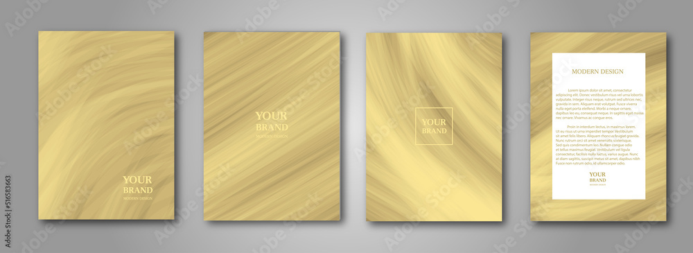 Premium cover design set. Wavy background with line pattern (wavy ...