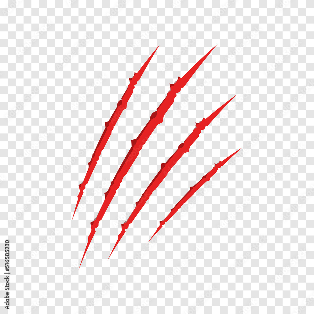 Vector scratches from the claws of the animal PNG. Scratches on an ...