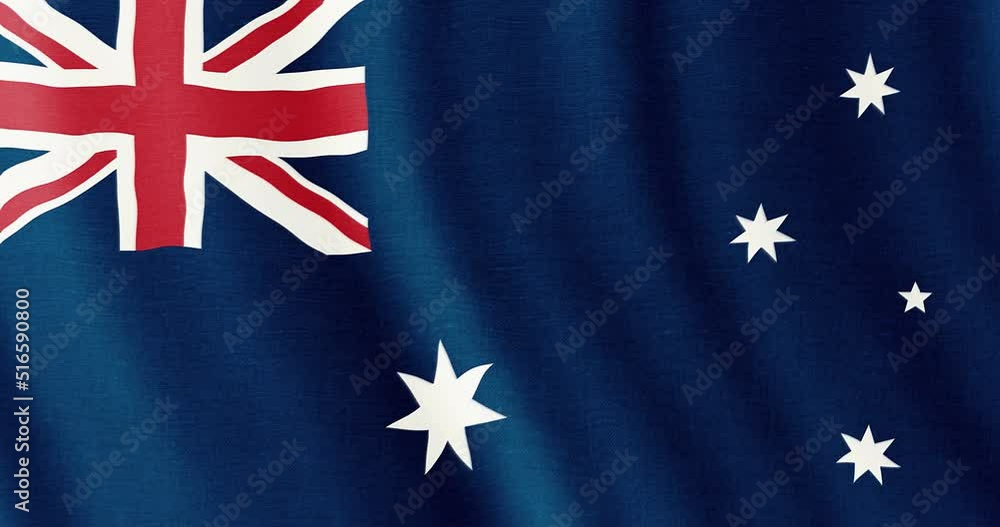 Vidéo Stock Australian flag seamless loop animation. 4k animation ...