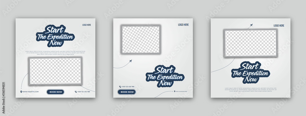 Start the expedition now travel agency social media editable post ...