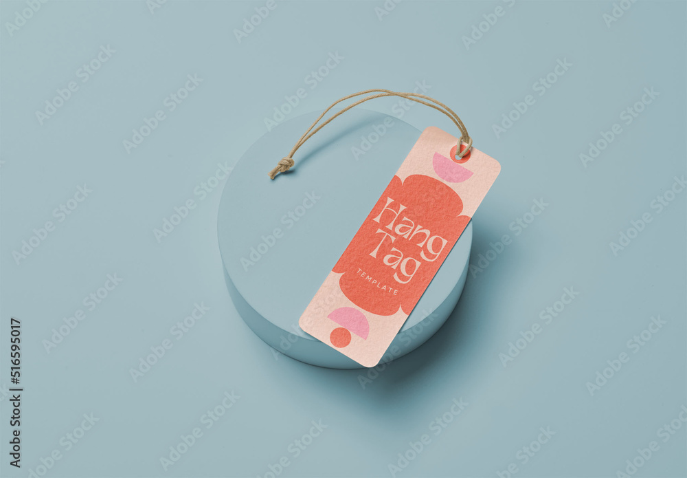 Rectangular Hang Tag on a Customizable Background Stock Template ...
