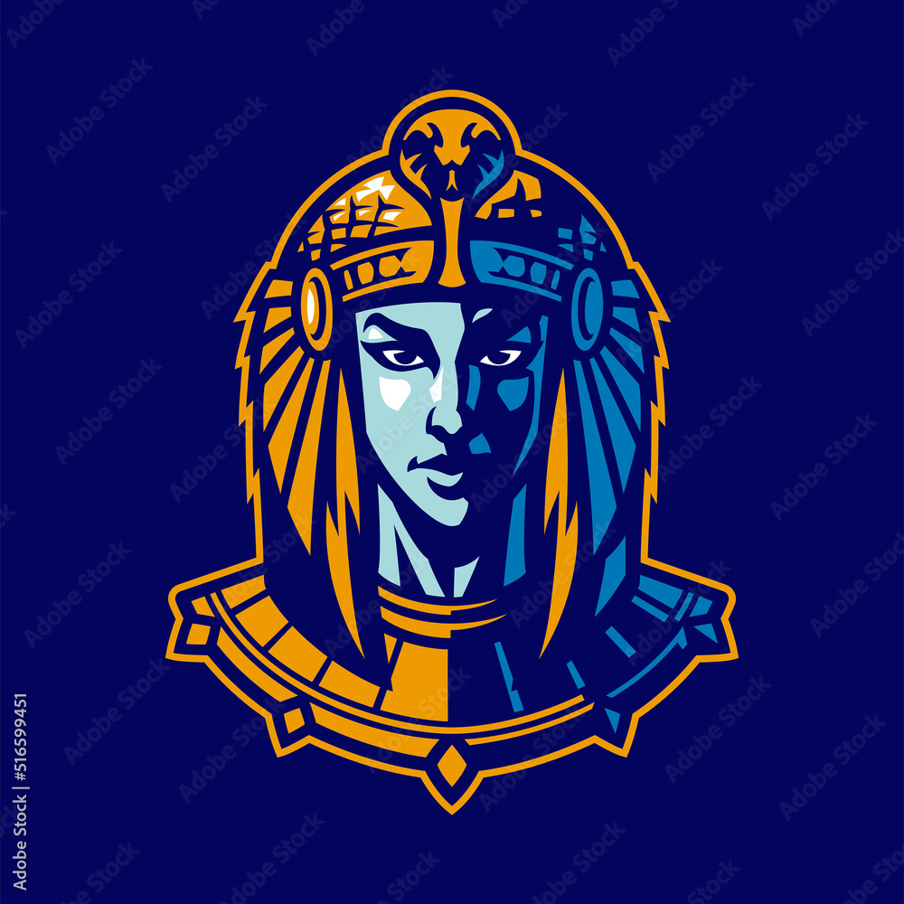 Isis God of Ancient Egyptian Logo Stock Vector | Adobe Stock