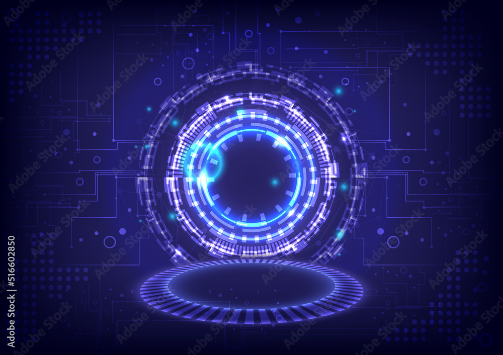 Background display showing. Portal and hologram science futuristic. Sci ...