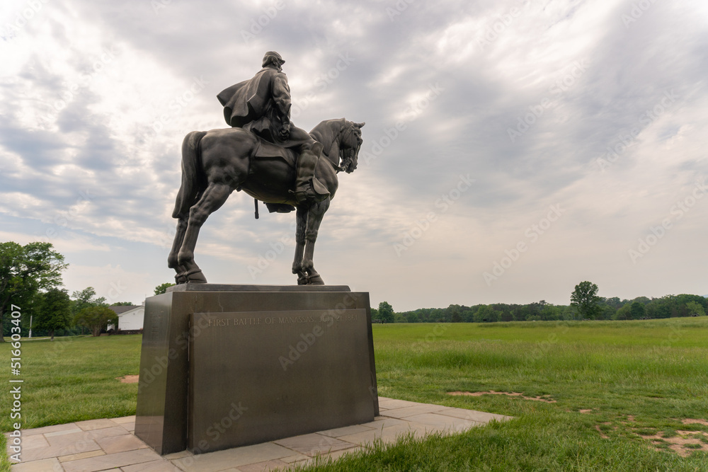 Manassas, Virginia: Stonewall Jackson Monument at Manassas National ...