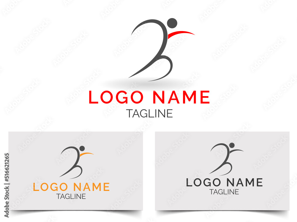Running logo. sports logo. power man. human icon. fast run logo Stock ...