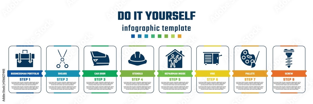 do it yourself concept infographic design template. included ...