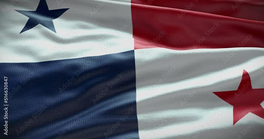 Panama national flag background motion graphic looped 4K. Waving flag ...